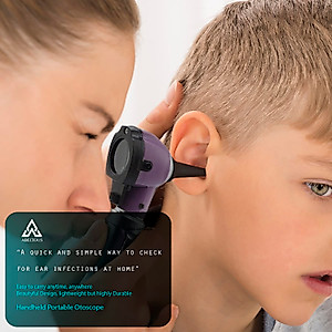 ABECIOUS Mini Otoscope Ear Infection Diagnostic Device Ear Scope with Light Pocket Size Tool 10x Canula Multi Colors