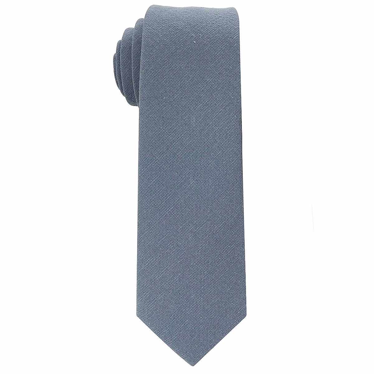 Kebocis Mens Solid Color Cotton Necktie Regular Tie for Men, Dusty Blue