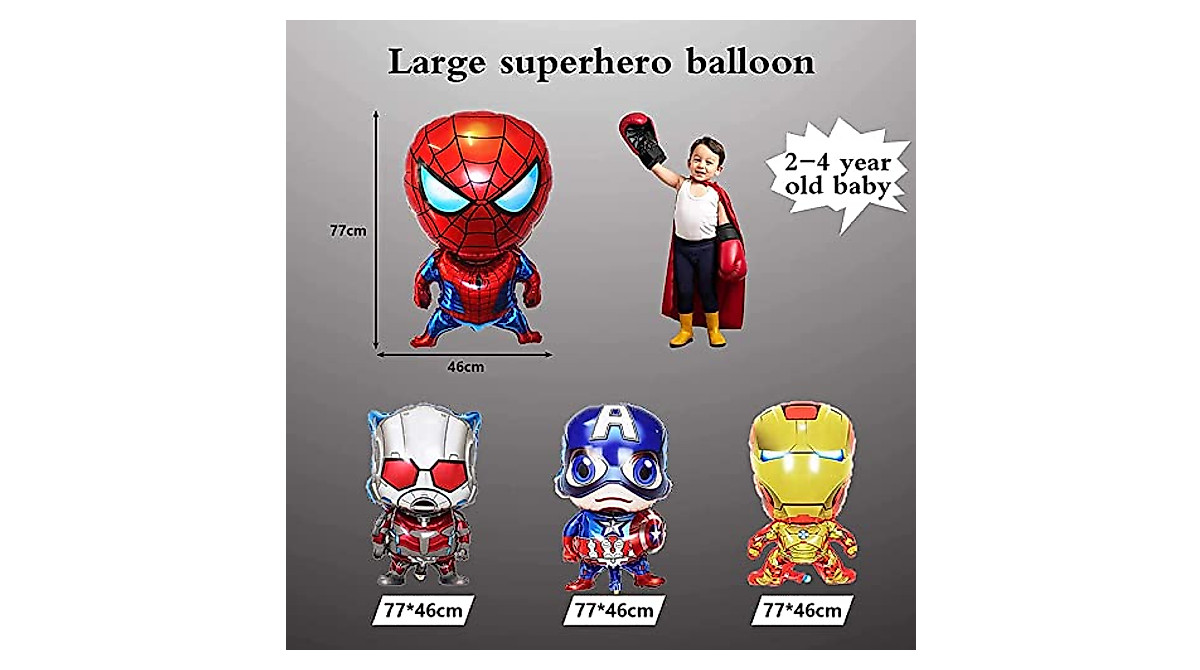 Superhero Birthday Party Decorations - 72 Pack Set