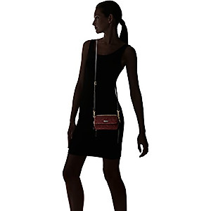 Vera Bradley Women's Velvet All in One Crossbody Purse With RFID Protection, Chocolate Raisin, One Size