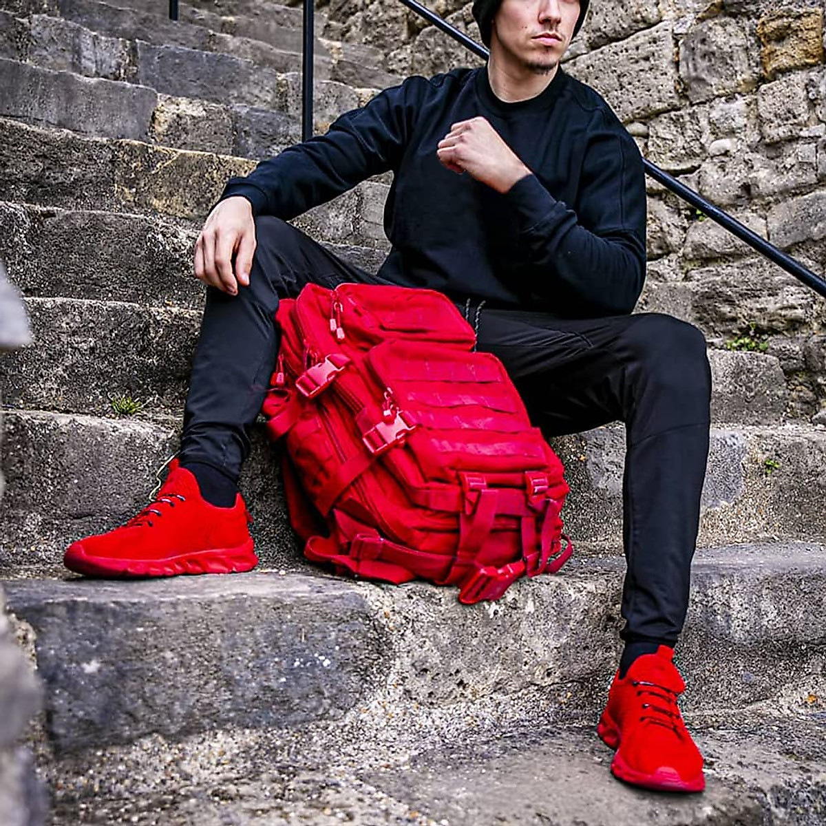 BROKIG Mens Lightweight Gym Jogger Pants,Men's Workout Sweatpants with Zip Pocket(Black,Small)