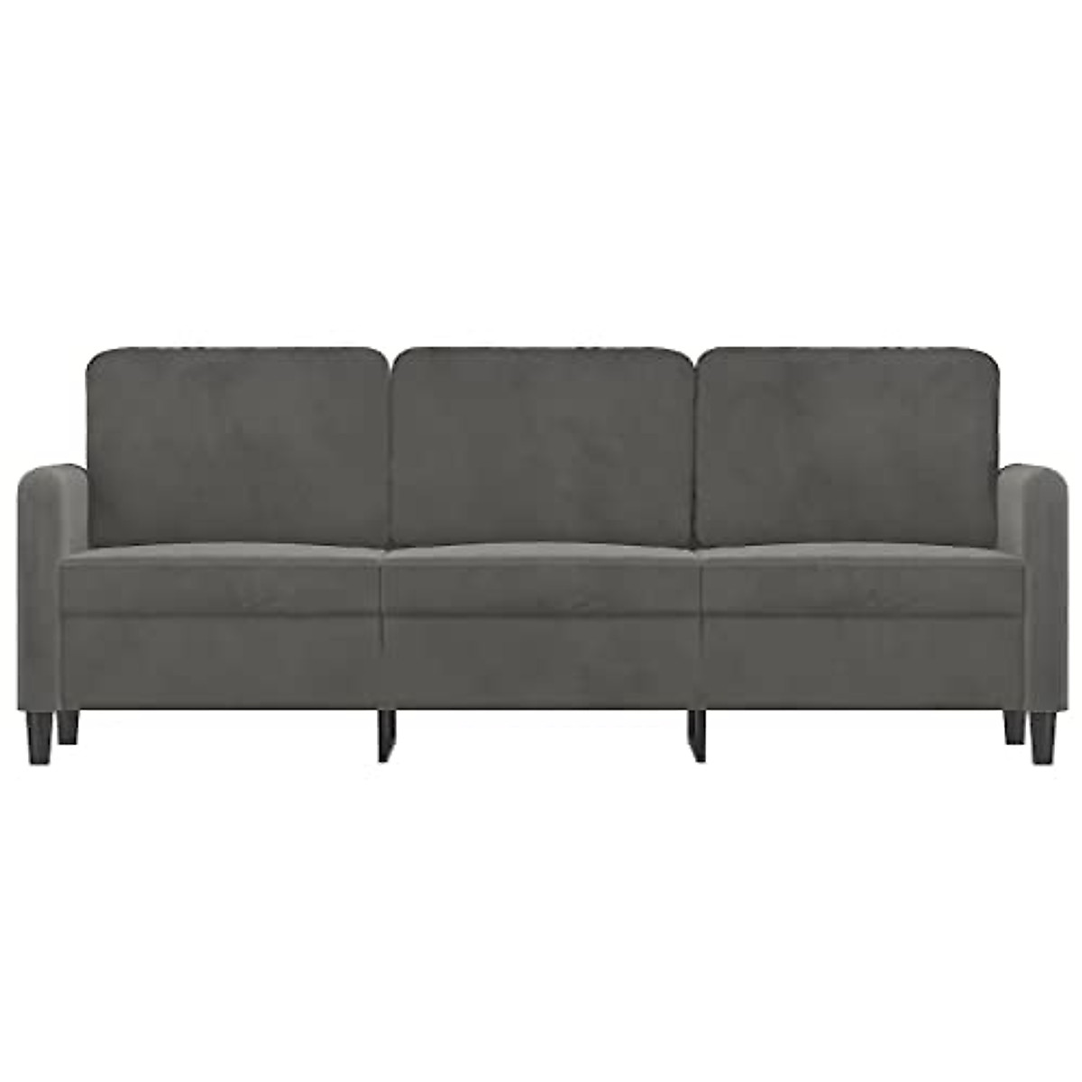 vidaXL 3-Seater Sofa Dark Gray 70.9" Velvet