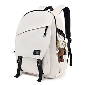 Sqodok Backpack for Teen Boy Girls, Cute Casual Backpack with USB Charging Port, Lightweight Bookbag 15.6'' Laptop Backpack for Middle School High School, Travel Back Pack with Pencil Case, Black