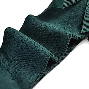 EPEIUS Baby Knee High Socks Newborn Girls Socks with Bow Uniform Tube Stockings Baby Long Socks for 0-3 Months,6 Pairs Pack,Black/White/Grey/Duty Pink/Wine/Green