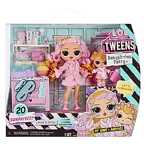 L.O.L. Surprise Tweens Babysitting Sleepover Party (2 Dolls) with 20 Surprises- 1 Fashion Doll & 1 Collectible Doll, Holiday Toy Playset, Great Gift for Kids Ages 4