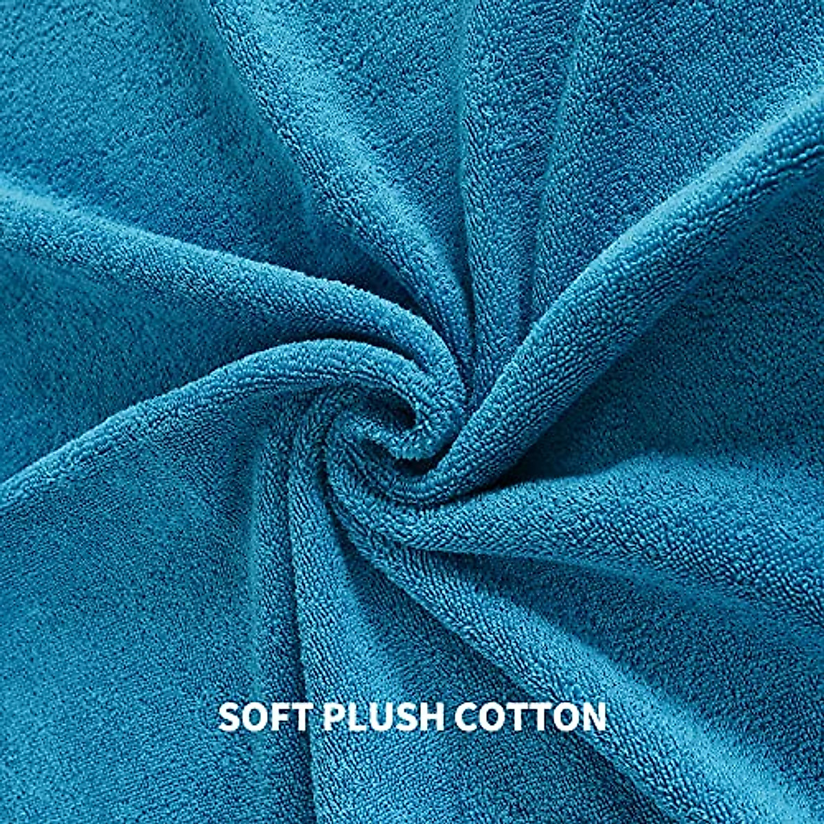 DJ Doris Bath Towels Set 6 Pack,2 Bath Towel,2 Hand Towel and 2 Washcloth,650 GSM,100% Cotton,Quick Dry,Ultra Soft and Highly Absorbent Luxury Hotel Quality for Bathroom (Blue)