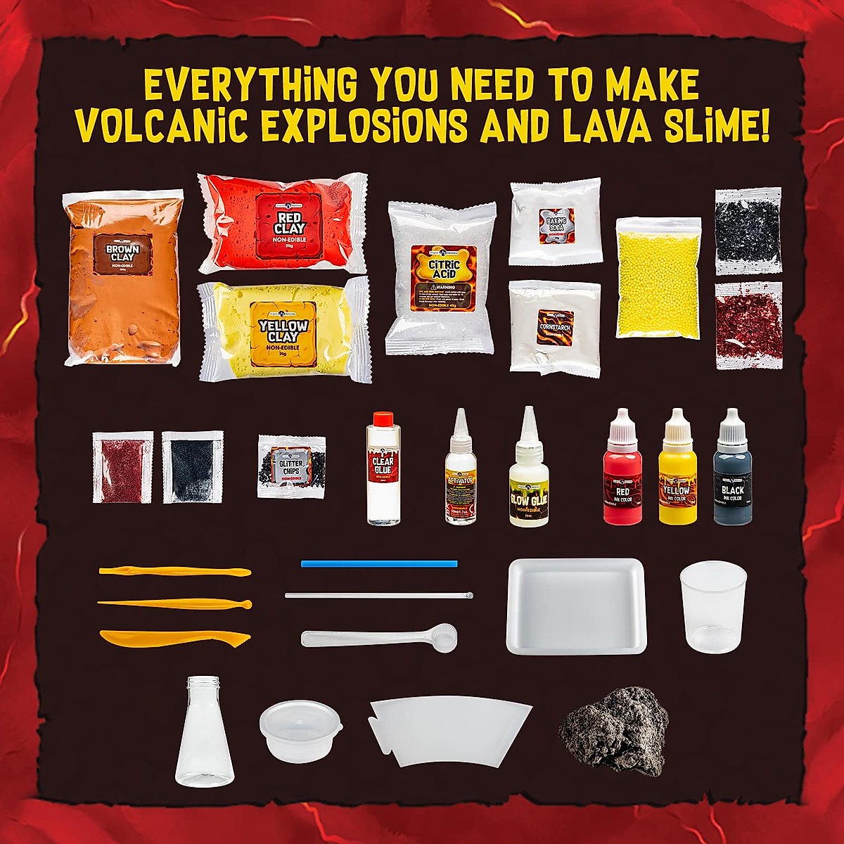 Original Stationery Lava Science Slime Kit, Fun Science Kit to Play Slime Games, Create Glow in The Dark Slime & Make Science Experiments for Kids 6-8