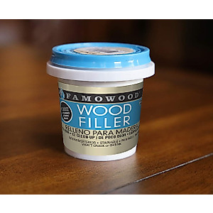 FamoWood 40022142 Latex Wood Filler - Pint, Walnut