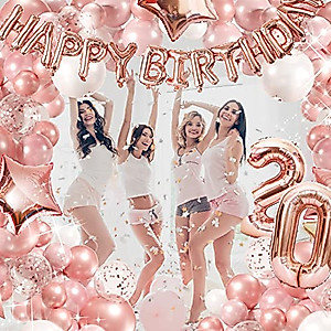 180Pcs Rose Gold Balloon Arch Kit， Rose Gold Balloon Decoration Set for Wedding Baby Shower Birthday Bachelorette Holiday Anniversary Graduation Party Decorations Supplies for Girls and Women