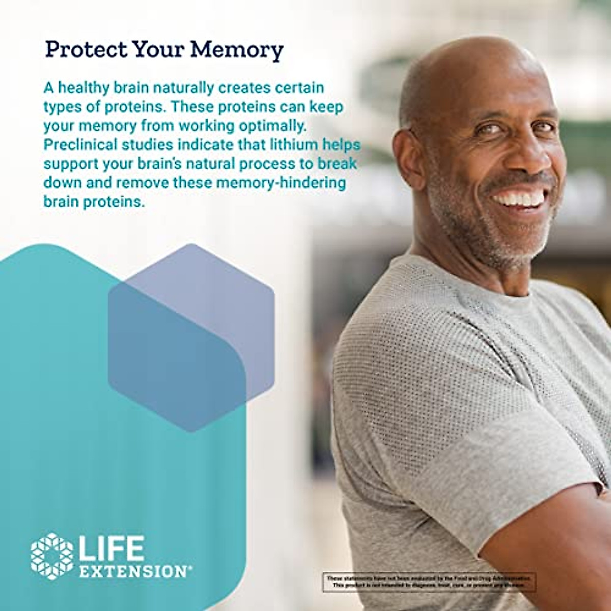 Life Extension Lithium 1000 mcg - for Brain Health, Anti-Aging & Longevity - Memory & Cognition, Mood Support Supplement -Once Daily - Gluten-Free, Non-GMO - 100 Count