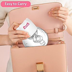 MMPANG Breast Pump Wearable,Electric Hands Free Breast Pump Leel,3 Modes & 9 Levels with LCD Display BPA Free, Low Noise Pumping Painless Breastfeeding Rechargeable and 19/21/24mm Flanges,Blue