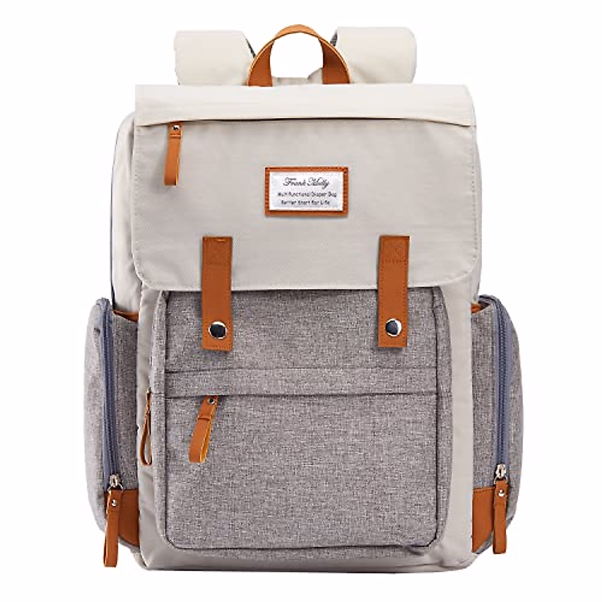 Diaper Bag Backpack Frank Mully Large Multifunction Travel Baby Bag for Mom Dad Cream White