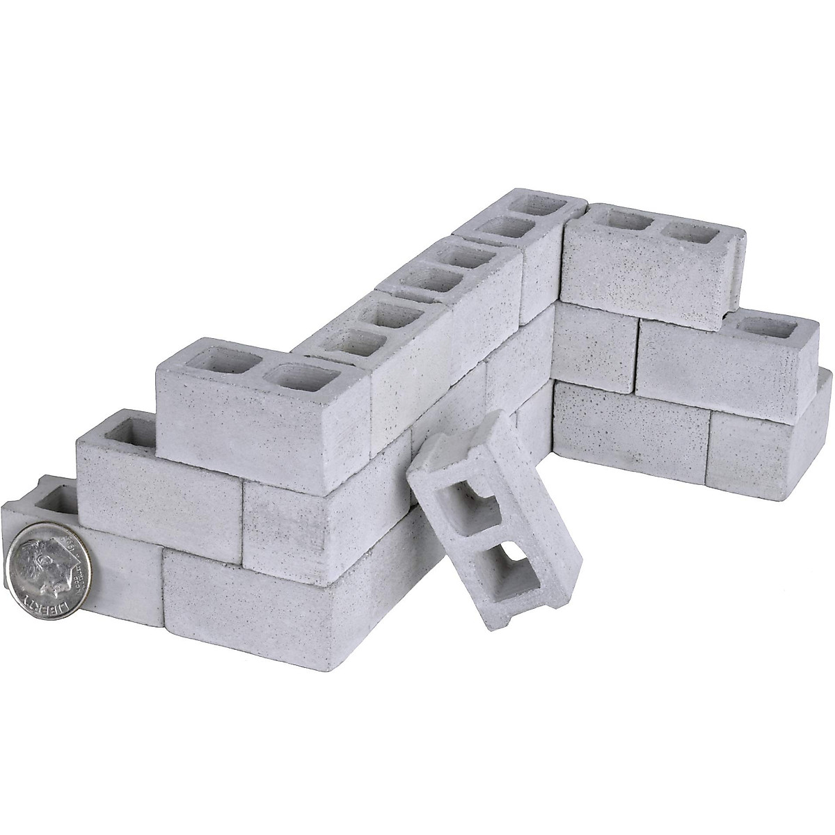 Acacia Grove Mini Cinder Blocks, 12 Pack, 1/12 Scale