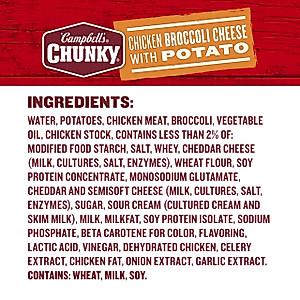 Campbell's Chunky Soup, Chicken Broccoli Cheese Soup, 18.8 Oz Can