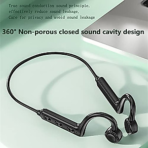 2023 Bone Conduction Headphones Bluetooth 5.1 Wireless with Microphone, Waterproof Swimming Sports Noise Cancelling Earbuds Open Ear Earphones
