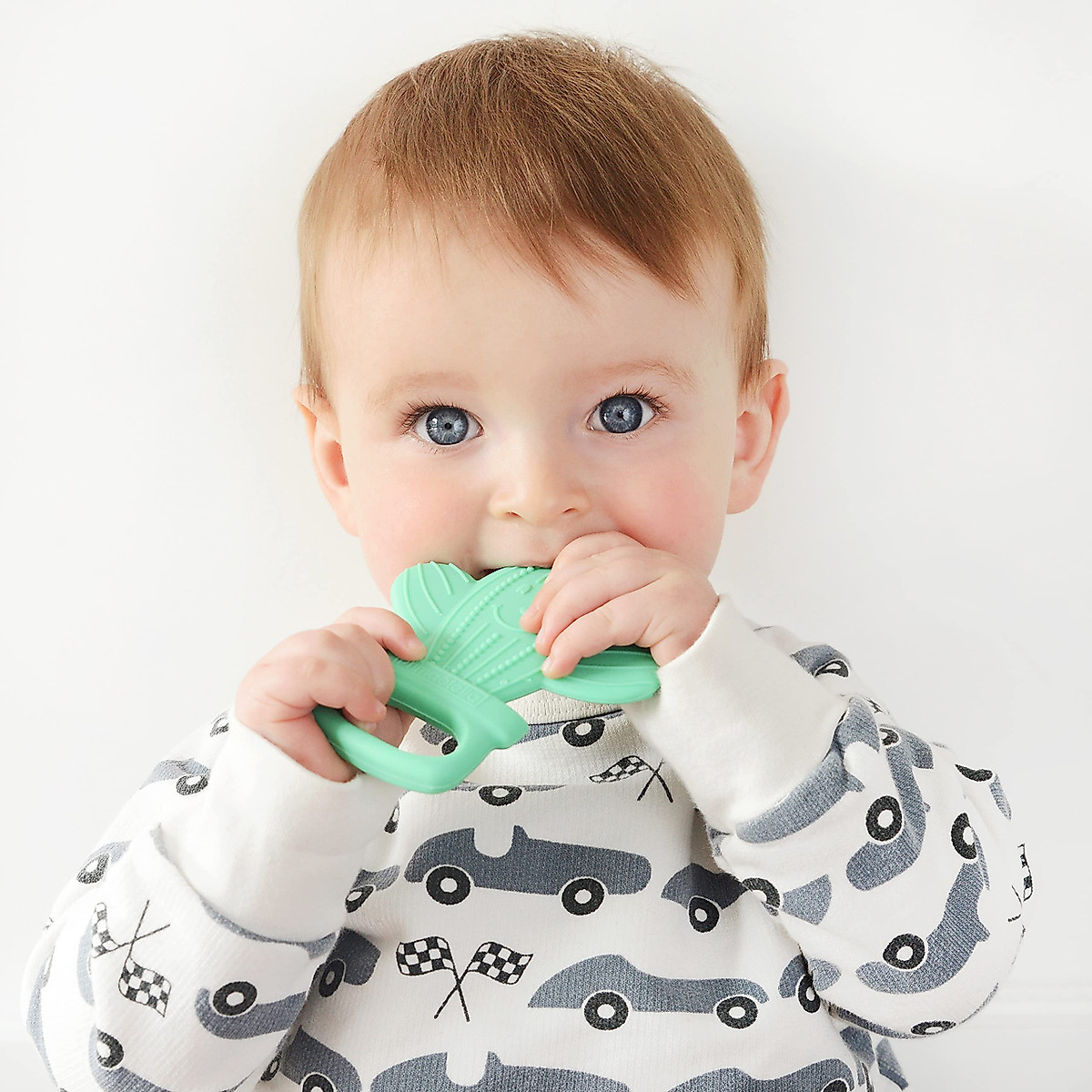 PrimaStella Silicone Cactus Teethers for Infants, Babies and Toddlers - Safety Tested - BPA Free - Cute, Soothing, Easy to Hold - Baby Teether Toy Set of 2 - Green & Neo Mint