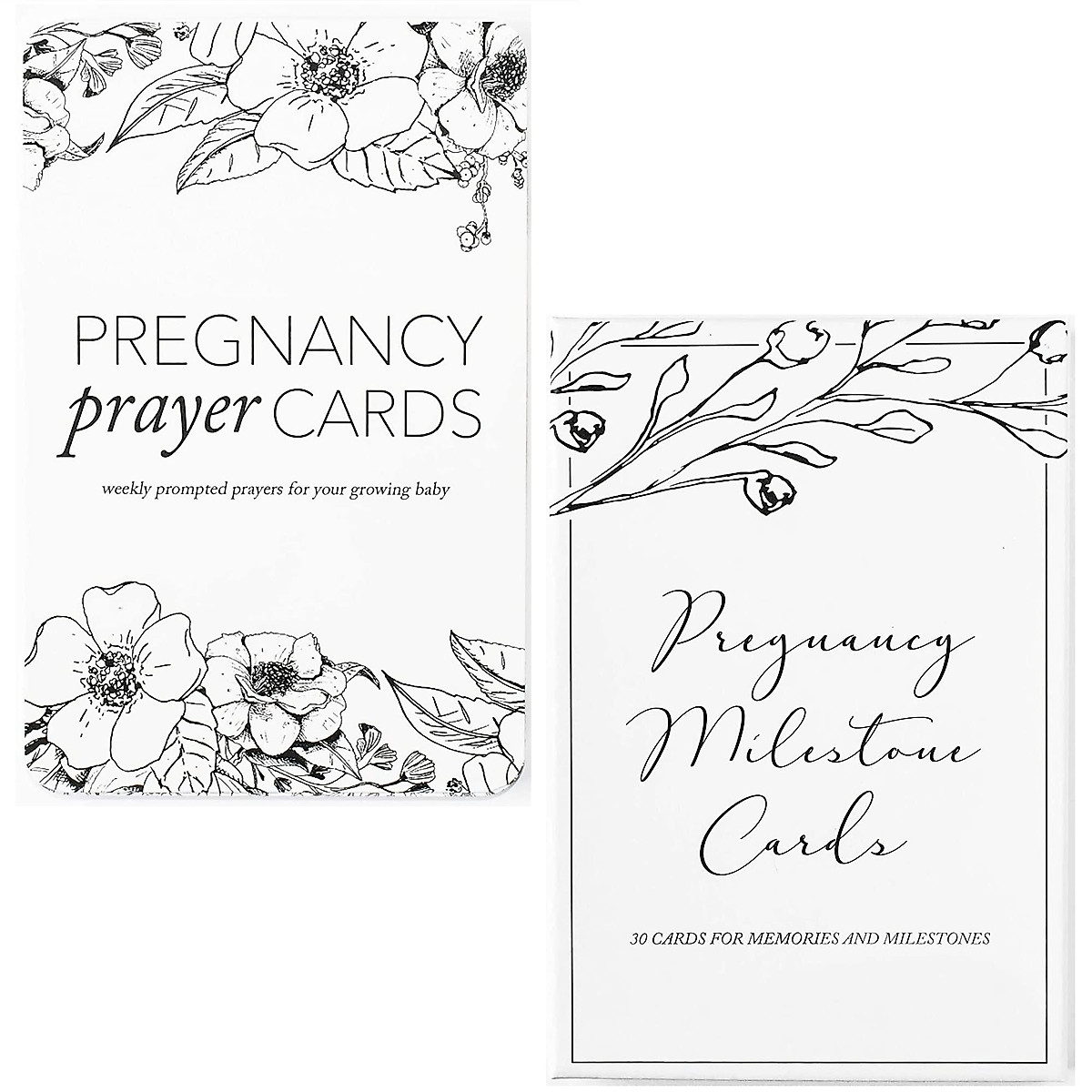 Pregnancy Gift Bundle for Expecting Moms: Pregnancy Prayer Cards + Pregnancy Milestone Cards | Pregnancy Announcement