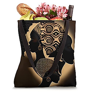 Queens of Africa wearing scarves design Tote Bag