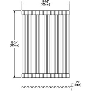 Elkay Crosstown Black Silicone 11-7/8" x 16-3/4" x 3/8" Drying Rack