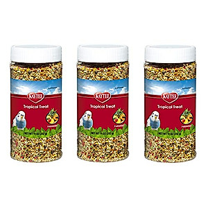 Kaytee 3 Pack of Tropical Treat, 11 Ounces each, Millet Grain and Fruit Snack for All Parakeets