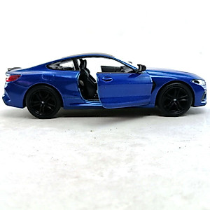 KiNSMART BMW M8 Competition Coupe Blue 5" 1:38 Scale Pullback Action Die Cast Metal Model Toy Race Car