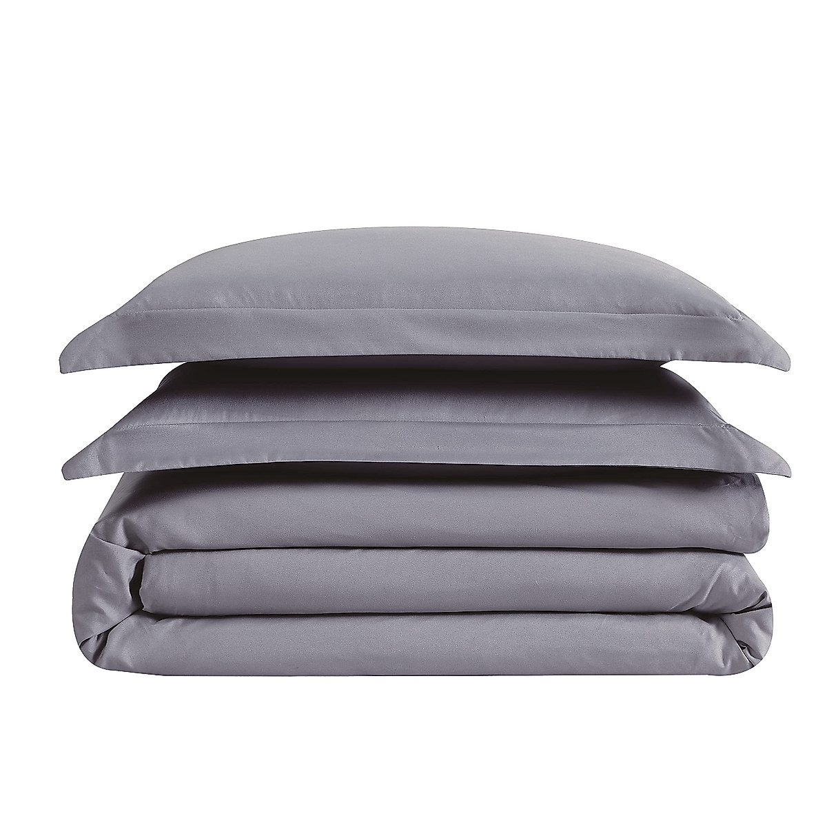 LONDON FOG Garment Washed Solid Duvet Set Blue Microfiber 3-Piece King Duvet Set, Solid Themed, Adult and Teen, Oeko-TEX Certified