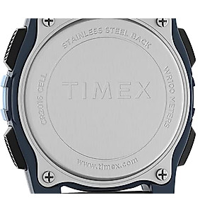 Timex Unisex Expedition CAT Midsize 33mm Watch - Black Strap Digital Dial Blue Case