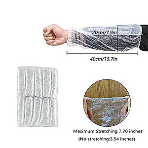 Disposable Arm Sleeves Covers, PeSandy 100pcs Waterproof PE Oversleeves Covers