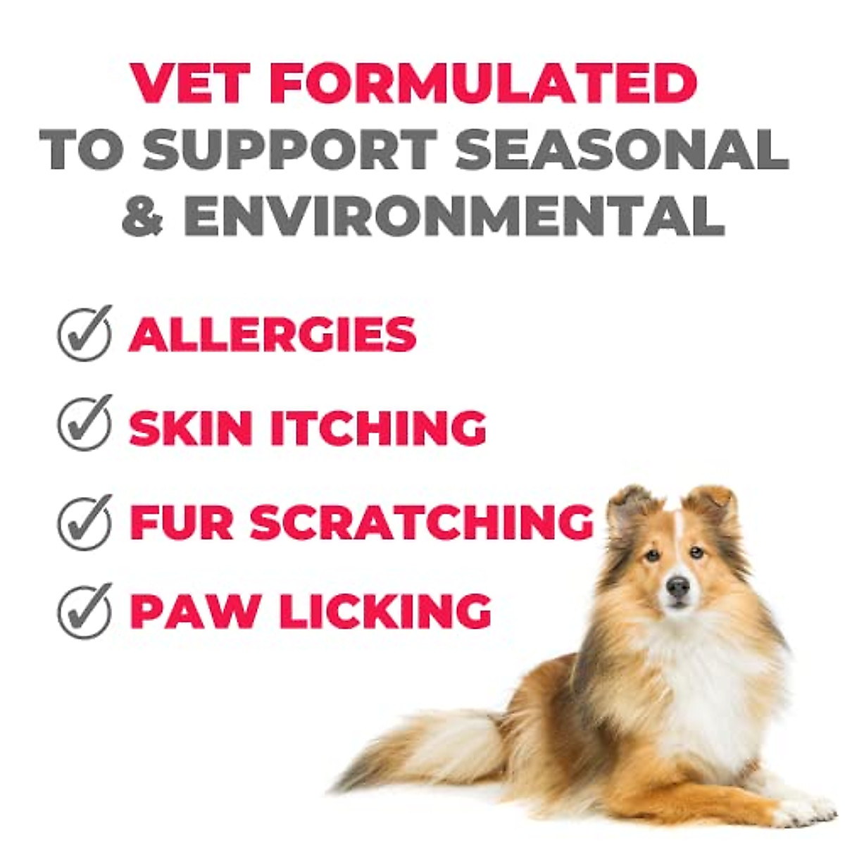 Mighty Petz MAX Dog Allergy Relief Chews - Itch Free Skin - Immune Supplement with Omega 3 Fish Oil + Probiotics + Colostrum. Skin & Coat Health + Digestion.120 Dog Allergy Chews for Pets