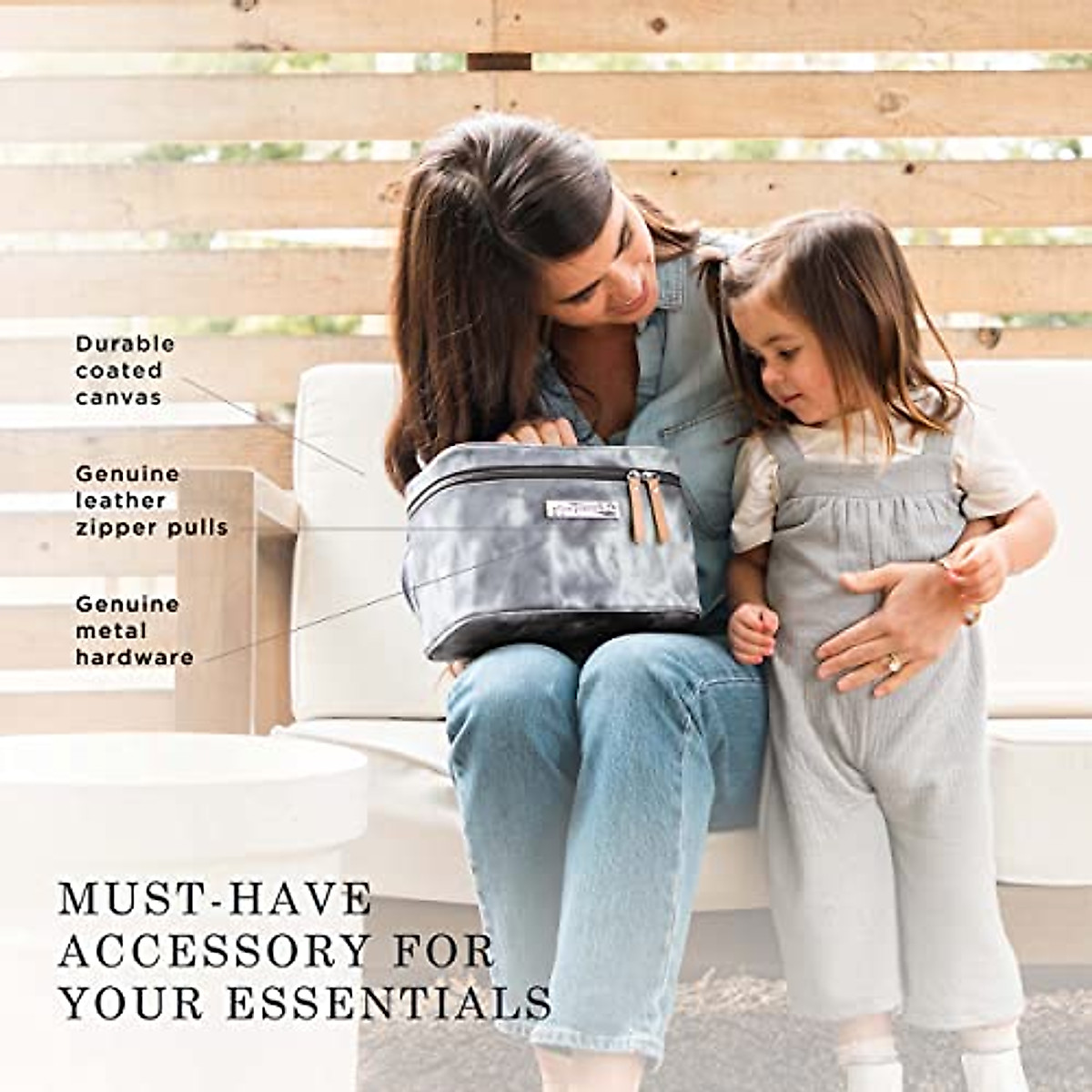 Petunia Pickle Bottom Travel Train Case, Makeup Bag, Toiletry Bag, Small Travel, Smoked Swirl Tie-Dye