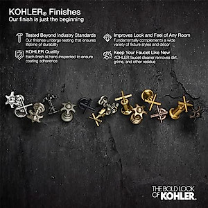KOHLER 22066-2MB Graze Wall-Mount Pot Filler, Pot Filler Faucet, Pot Fillers Wall Mount, Vibrant Brushed Moderne Brass