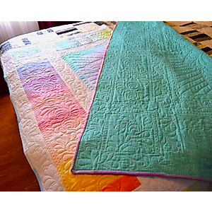 Full Line Stencil - Flurry of Feathers - Edge to Edge Stencil, Continuous Line Template for Free Motion Quilting, Domestic Machine Quilting, Hand Quilting, Long-Arm Quilting (50030)