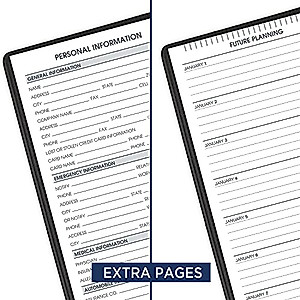 2022 Daily Appointment Book & Planner by AT-A-GLANCE, 5" x 8", Small, Black (7080005)