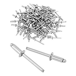 QWORK Stainless Steel Blind Rivets, 500 Pcs 3/16" x 1/2" Rivets