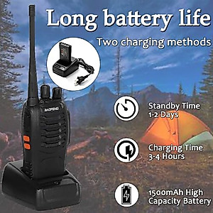 Baofeng Bf-888S Walkie Talkies for Adults Long Range Handheld Two-Way Radios Rechargeable with Earpiece Mic for Team, School, Hunting, Skiing(12Pack)