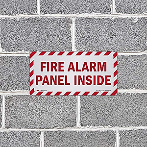 SmartSign "Fire Alarm Panel Inside" Label | 5" x 10" 3M Engineer Grade Reflective