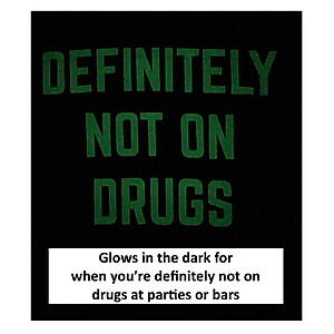 Ann Arbor T-shirt Co. Definitely Not on Drugs | Funny Party, Rave, Festival Club Humor Unisex Tank Top-(Tank, 2XL) Black