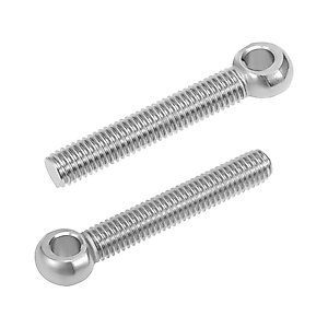 uxcell M8 x 50mm Machinery Shoulder Swing Lifting Eye Bolt 304 Stainless Steel Metric Thread 2pcs