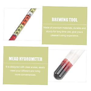1 Set American Attenuation Meter Beer Hydrometer Alcohol Distilling Moonshine Alcoholmeter Proofing Distilled Spirits Wine Hydrometer Tester Mead Hydrometer Mead Making Kit Glass NAMOARLY