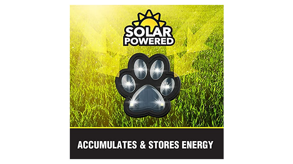 Brighten Your Yard: Bell+Howell Paw Print Solar Disk Lights