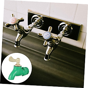 Veemoon 3pcs Faucet Sink Water Tap Head Band Single Handle Water Tap Bathroom Sink Mixer Water Tap Washer Machine Hose Bathtub Accessories Wall Mount Mop Pool Tap Iron Component Metal