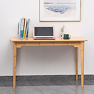 Maydear Bamboo Multipurpose Study Writing Desk/Modern Simple Computer & Laptop Table for Living Room Home and Office/Dining Table