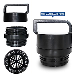 Chug Caps with Ice Blocker Fit for YETI Rambler Bottle and Other Bottles, Replacement Accessories Cap lid Prevent Penetrating Cubed or Crushed Ice during a Drink Fits 18/26/ 36/64 oz Bottles