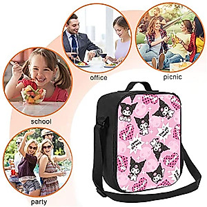 BIJASANI Kawaii Backpack 3PC Set Girls Bookbag Teens Laptop Backpack with Lunch Bag Pencil Case Casual Daypack