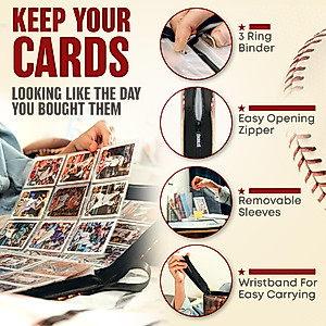 Baseball Card Binder with 900 Pockets, The Ultimate Baseball Card Holder Includes 50 Page Storage Sleeves to Organize and Protect Your Sports Cards Like a Pro