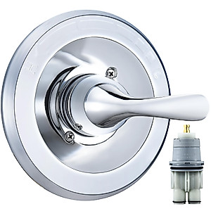 Replacement for Delta Classic 13 Series Single-Function Trim Kit, T13020 Chrome Shower Handle, Fit Delta Shower Valve R10000 Series (Cartridge Included)