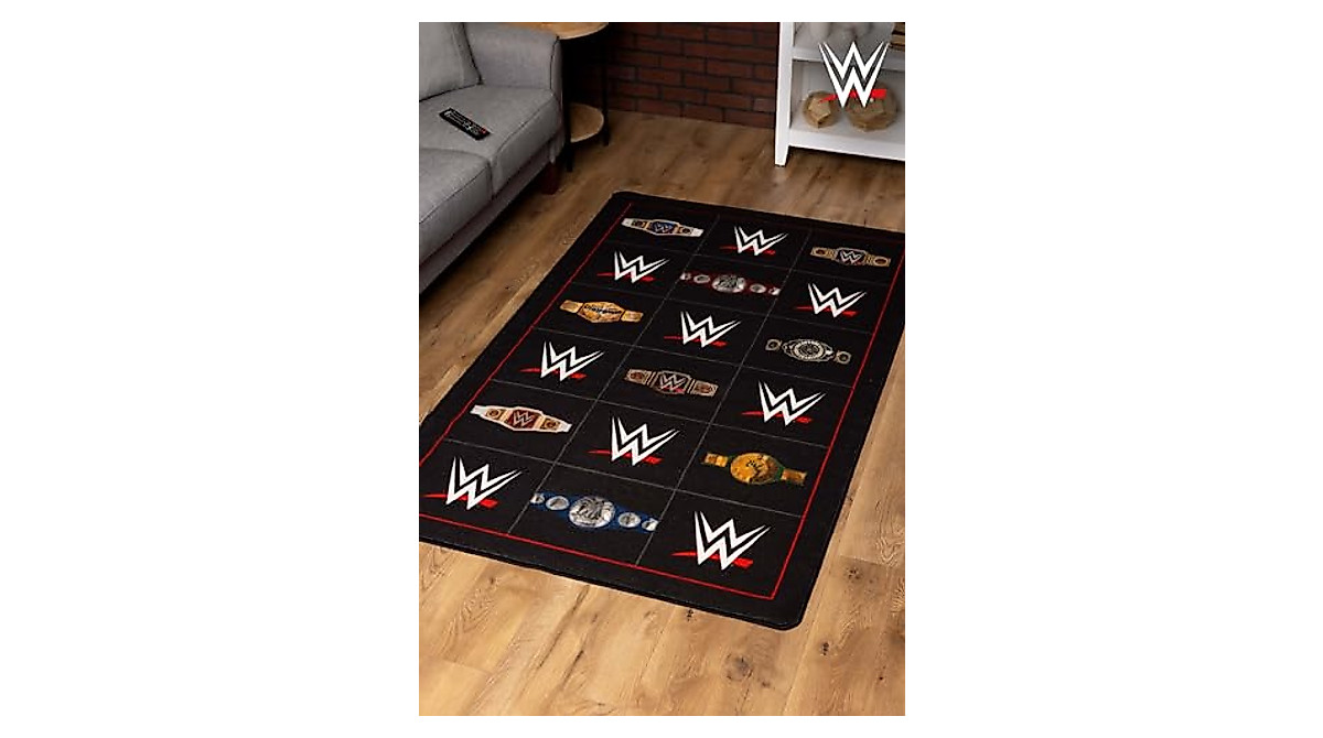 WWE Championship Belt Rug - Durable Indoor/Outdoor Decor