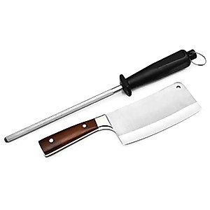 ALZAFASH Meat Cleaver with Knife Sharpener