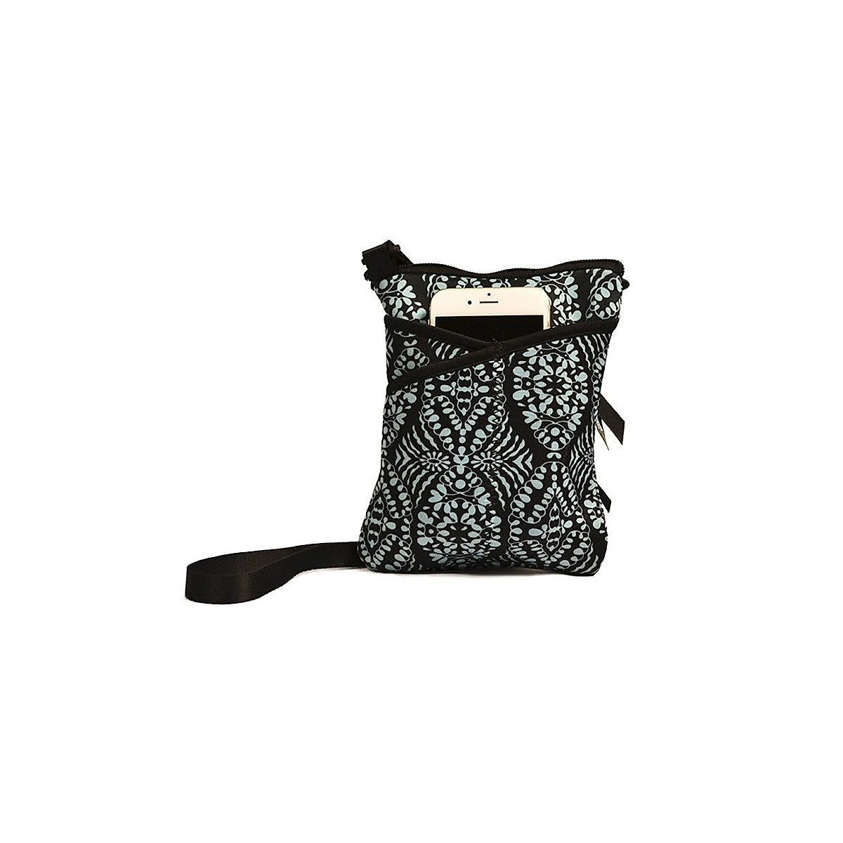 NuPouch Sling Hipster Cross Body Purse Women's Handbag, Blue Escape