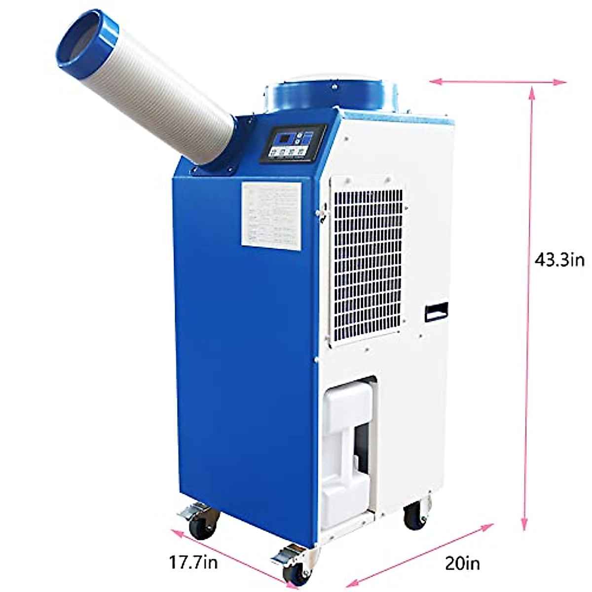INTBUYING Mobile Industrial Air Conditioners Spot Cooler Air Conditioner Workshop Post Cooling Mobile Air Conditioners Single Outlet 220V